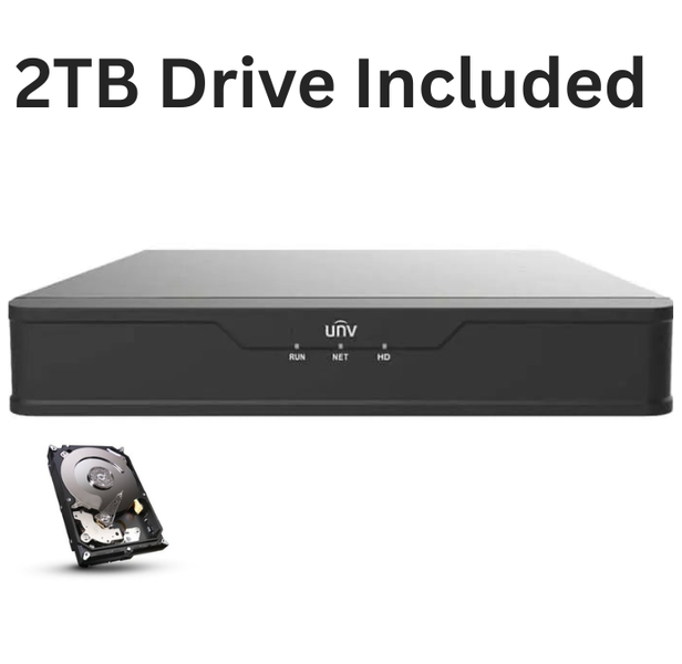 Uniview NVR301-04X-P4/2TB Easy X-P Series 4 Channel NVR 80Mbps Max Thr ...
