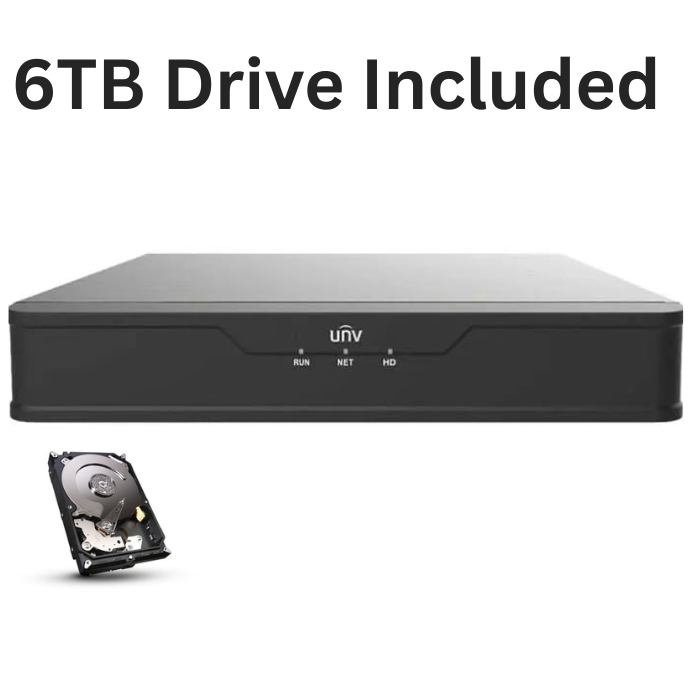 NVR301-04X-P4/6TB Uniview Easy X-P Series 4 Channel NVR 80Mbps Max Thr ...