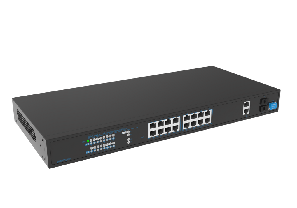 SKY-SW20g-001 Hanwha Techwin SKY-SW20g-001 18-Port Network Switch SW20g ...