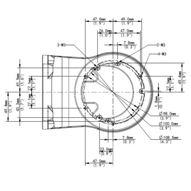 Alibi ALI-WM03-B-IN Vigilant 3-inch Fixed Dome Indoor Wall Mount — Ally ...