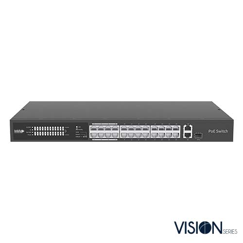 InVid Tech 24-Port PoE Switch with 2 Uplink Gig Ports — Ally Security