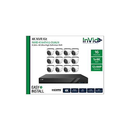InVid Tech 12x 4MP Turret Cameras & 16 Channel NVR Bundle — Ally Security